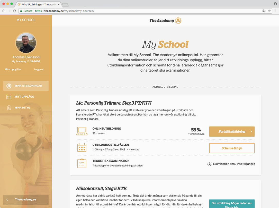 The Academy Fitness E-learning Platform. Case Study | UKAD